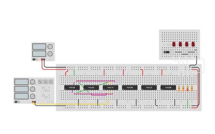 Circuit design Maquina de Estado - Tinkercad