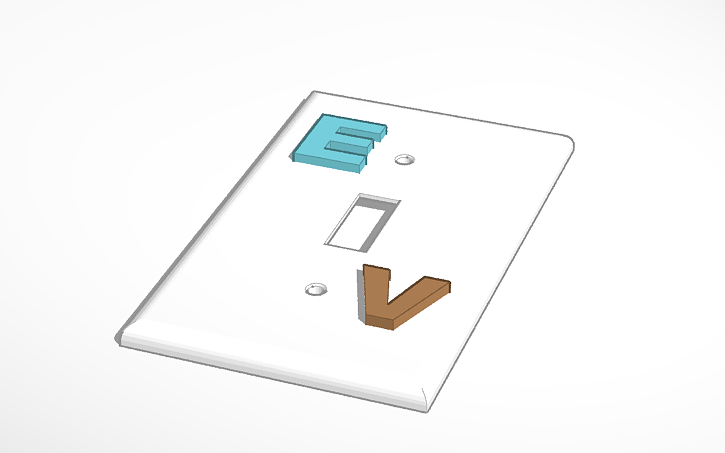 3D design Emma Vance light switch - Tinkercad