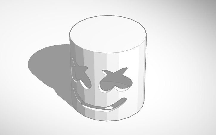 3D design Marshmello Mask - Tinkercad