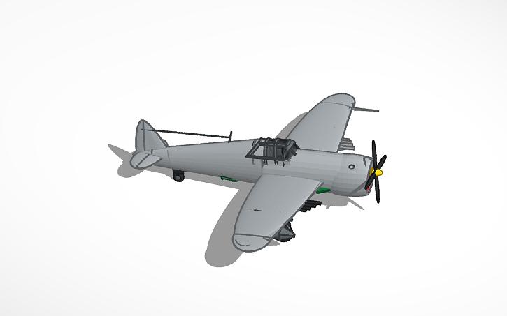 3D design P 47 aircraft - Tinkercad