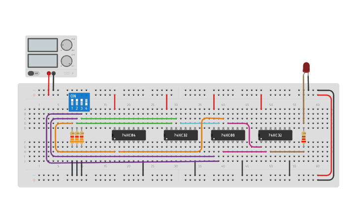 Circuit design LOGIC_CIRCUIT_SEATWORK_NO.2 - Tinkercad