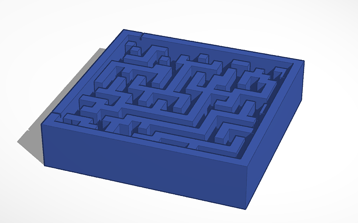 3D design maze game - Tinkercad