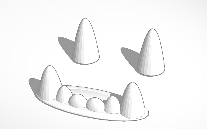 3D design Fursuit Teeth | Tinkercad