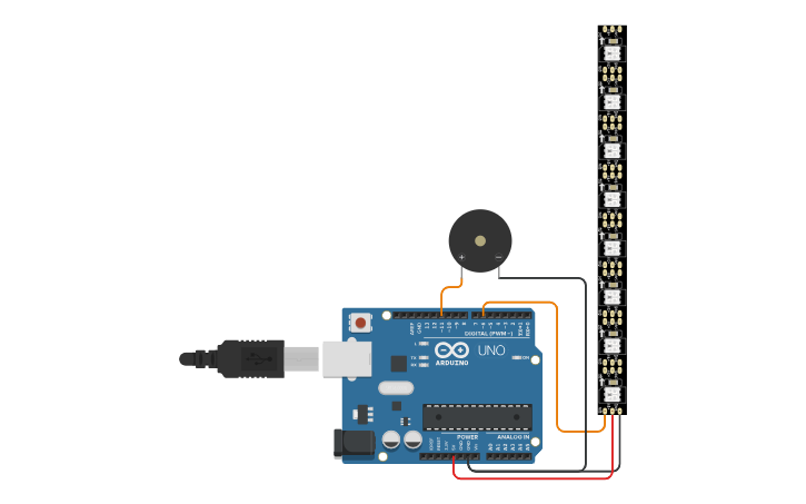 Circuit design WE WISH YOU A MERRY CHRISTMAS CON ARDUINO - Tinkercad