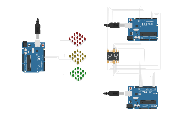 Circuit Design Traffic Light Tinkercad