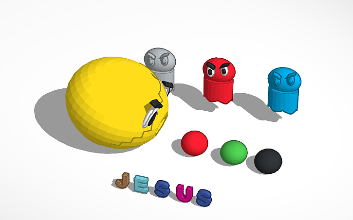 3D design PACMAN - Tinkercad