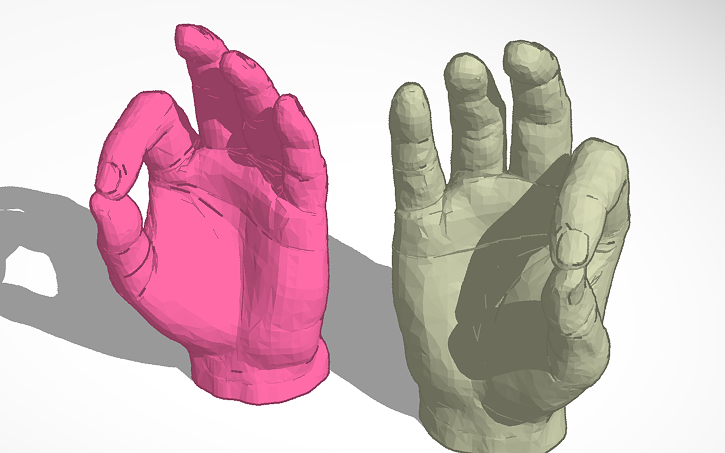 3D design ok hand - Tinkercad