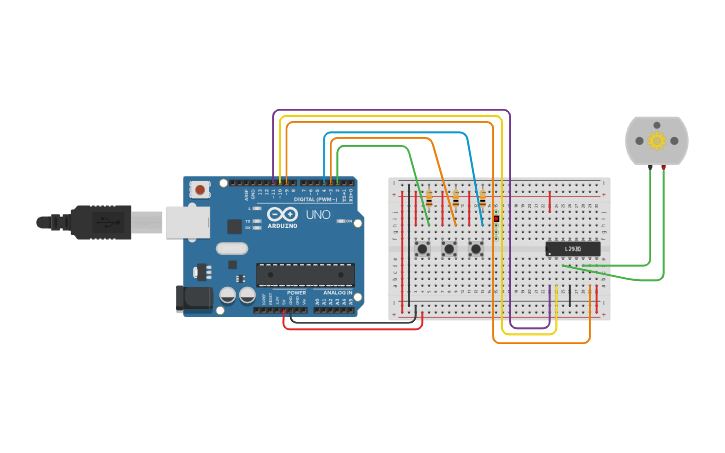 Circuit Design Dc Motor Met Stuurmodule Tinkercad