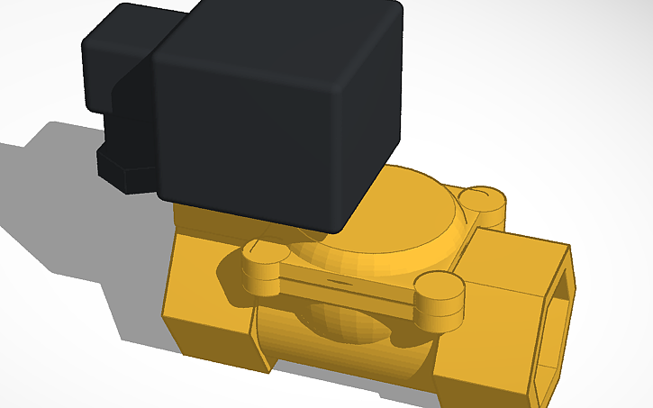 3D design Solenoid Valve - Tinkercad