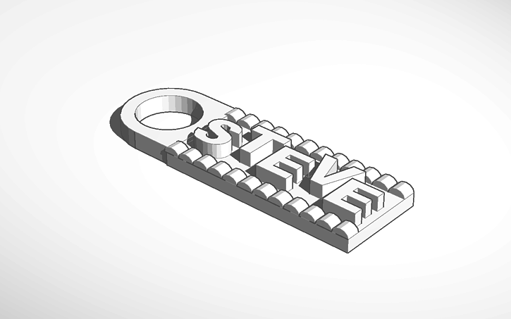 3D design Key Ring - Tinkercad