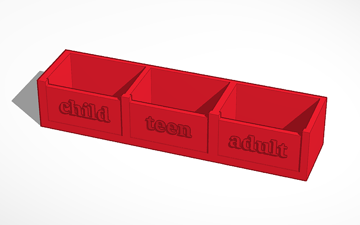 3D design card holder rectangle | Tinkercad