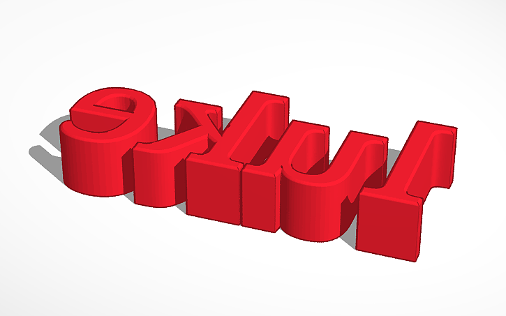 3D design text - Tinkercad