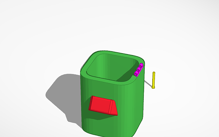 3D design Final Garbage Bin 3D Print Model Gregory - Tinkercad