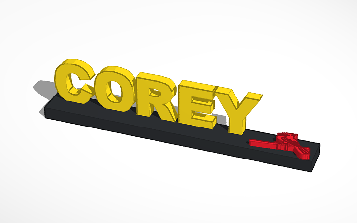 3d Design Nameplate Tinkercad