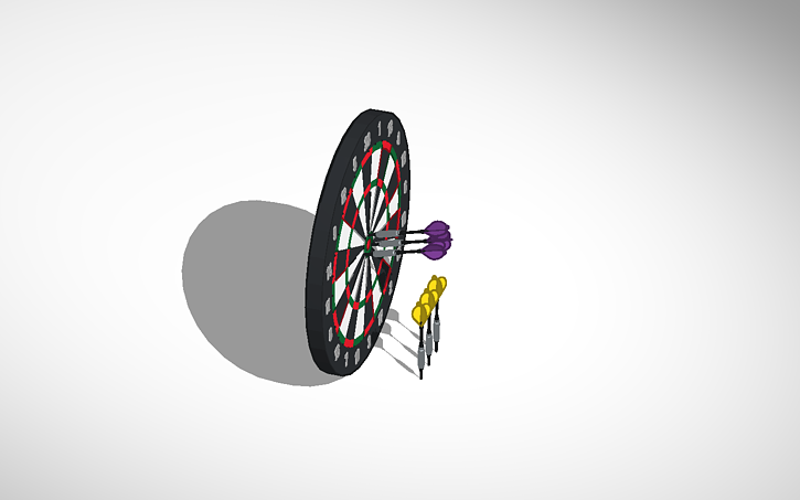 3D design Darts and Dart Board - Tinkercad