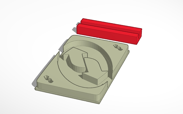3D design Uno Reverse Card - Tinkercad