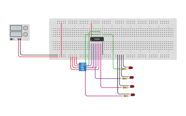 Circuit design 106120056(Binary to Gray code) | Tinkercad