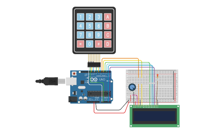 Circuit design keyboard - Tinkercad