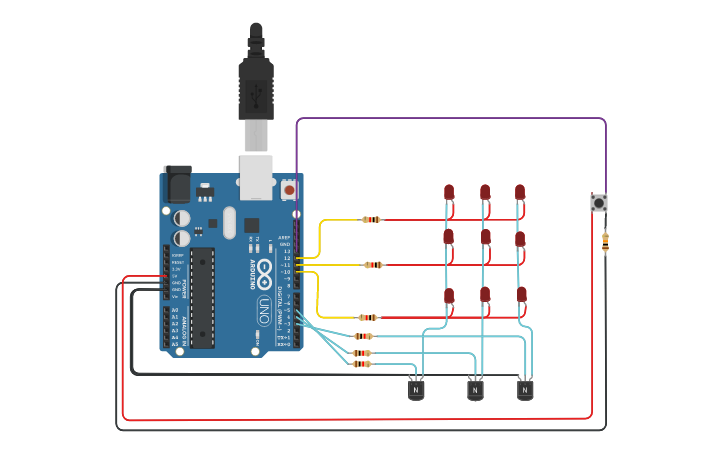 Circuit design Dado - Tinkercad