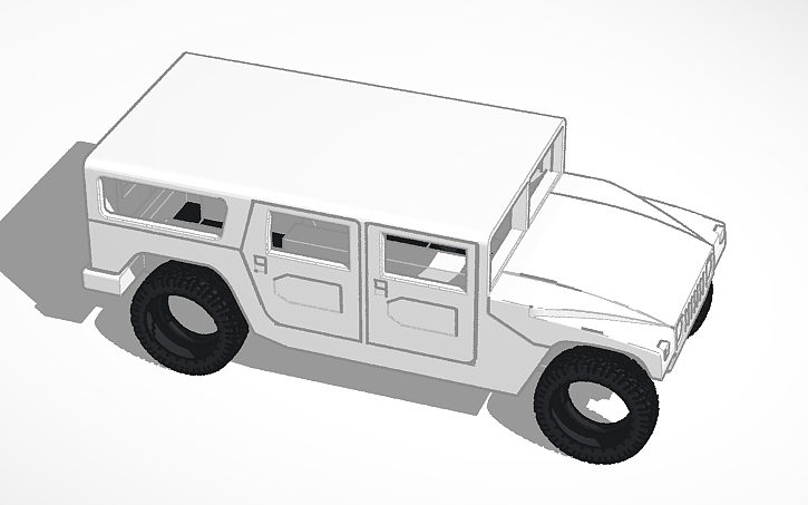 3D design Hummer Chassis cutted out | Tinkercad