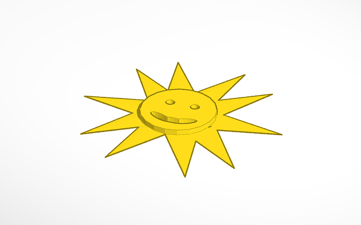 3D design Happy Sun | Tinkercad