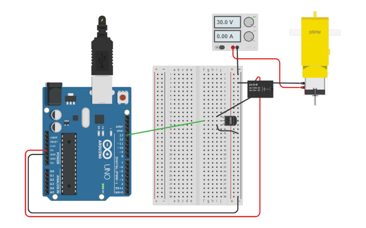 Circuit design Relay - Tinkercad
