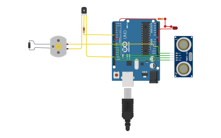 Circuit design Automatic Hand Sanitizer Dispenser - Tinkercad