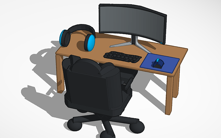 3d Design Gaming Desk Tinkercad