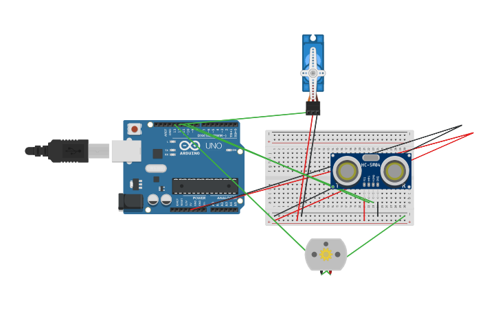 Circuit Design Radar Servo Tinkercad