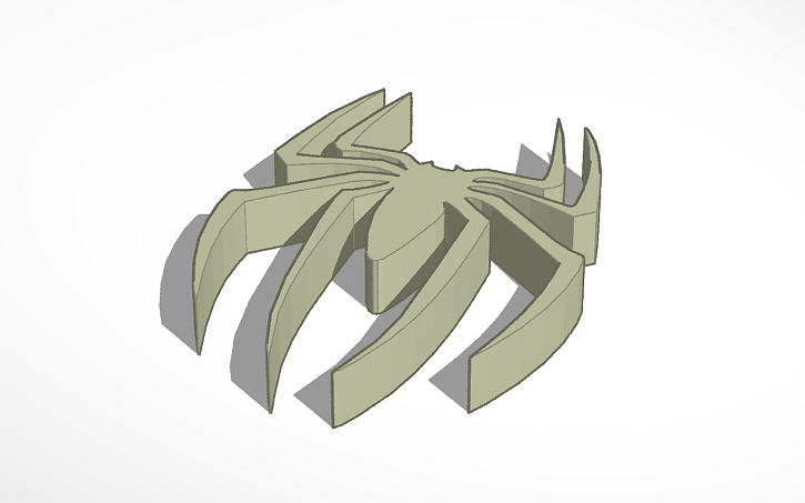 3D design spider symbol - Tinkercad