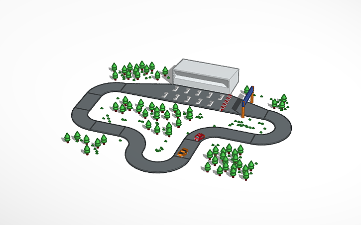 3D design RACE TRACK - Tinkercad