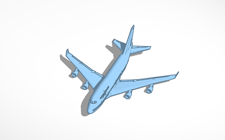 3D design 747 Plane - Tinkercad