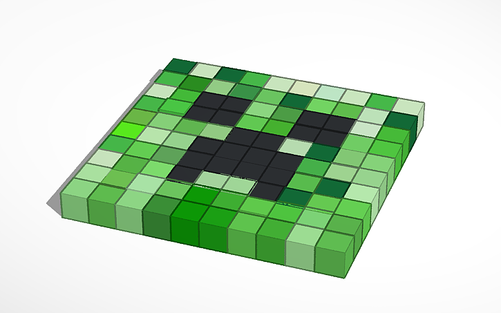 3D design Minecraft Creeper Head By Andy Lu. | Tinkercad