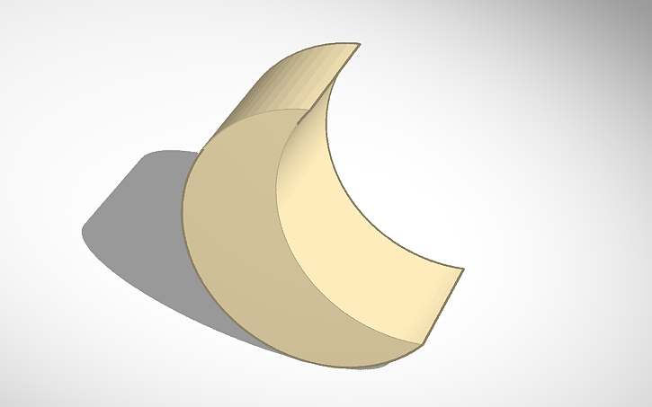 3D design CRESENT MOON - Tinkercad