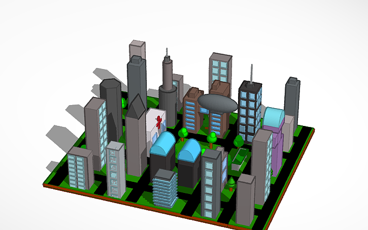 3D design city - Tinkercad