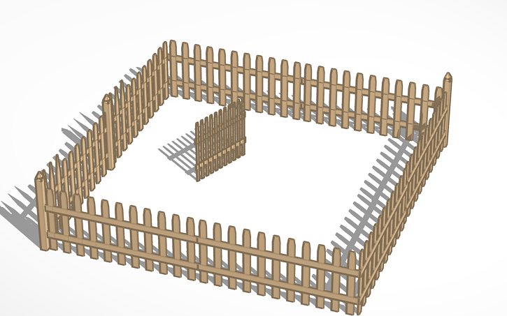 3D design Hengel ,dashaun_Picket Fence - Tinkercad