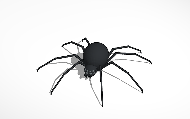 3D design Black Widow Spider (NEW) - Tinkercad