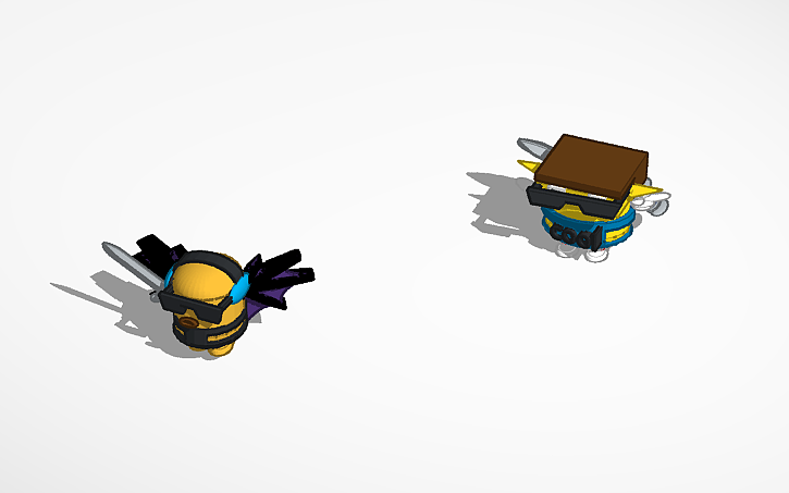 3D design cool minions woo - Tinkercad
