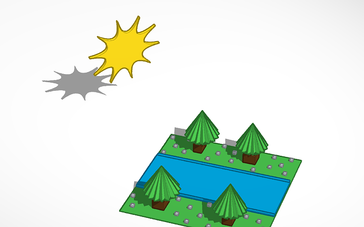 3D design River in Forest - Tinkercad
