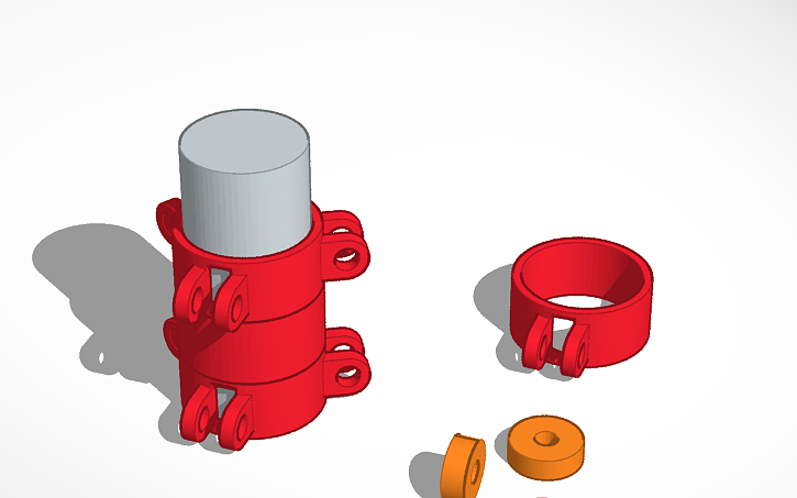 3D design 42mm tube roller - Tinkercad
