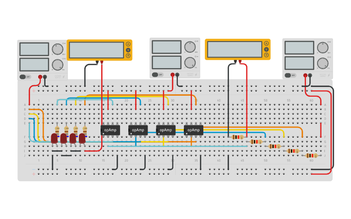 Circuit design Comparador LM741 | Tinkercad