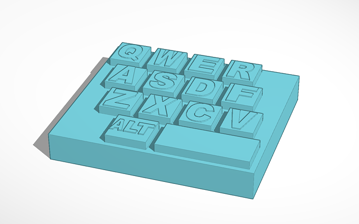 3D design 3D Keyboard - Tinkercad