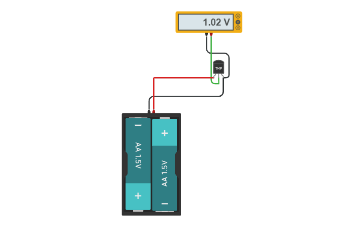 Circuit design Temperature sensor A | Tinkercad