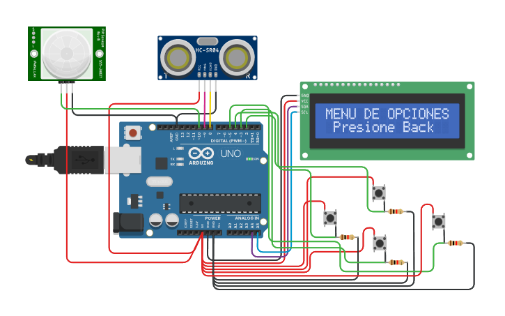 Circuit design Menu 4 - Tinkercad