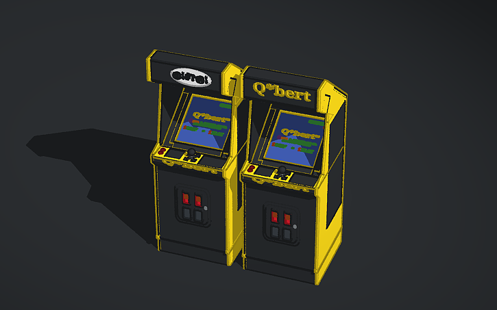 3D design Q*BERT arcade - Tinkercad