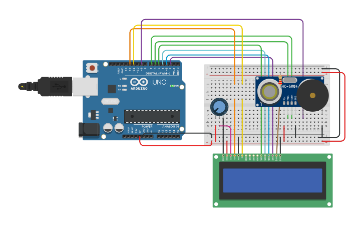 Circuit design Simulador de Sonido. - Tinkercad
