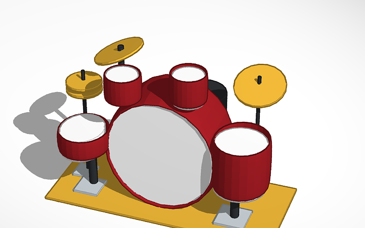 3D design drum set - Tinkercad