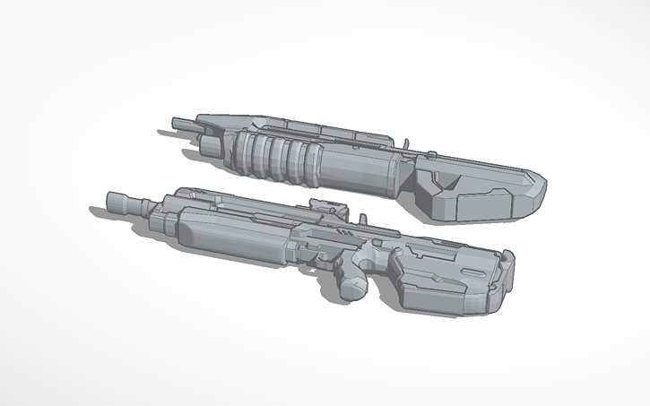 3D design Battle Rifle - Tinkercad