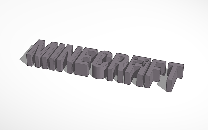 3D design Minecraft Logo - Tinkercad