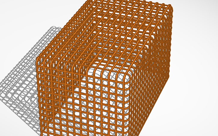 3D design Rectangular Coral Cage - Tinkercad